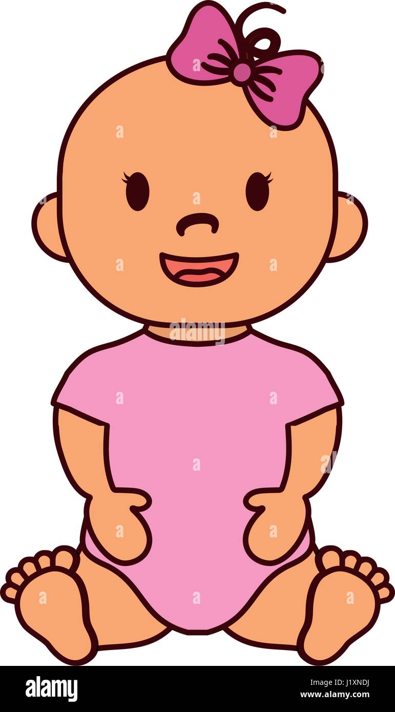 cute baby girl icon Stock Vector Image & Art - Alamy