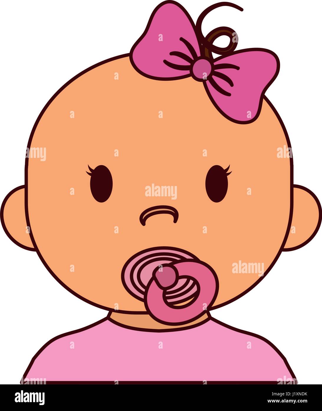 cute baby girl icon Stock Vector Image & Art - Alamy
