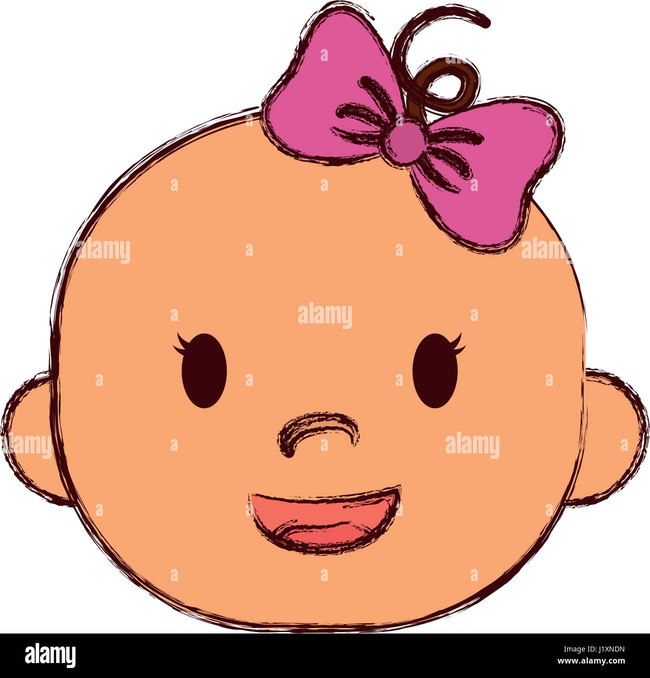 cute baby girl icon Stock Vector Image & Art - Alamy