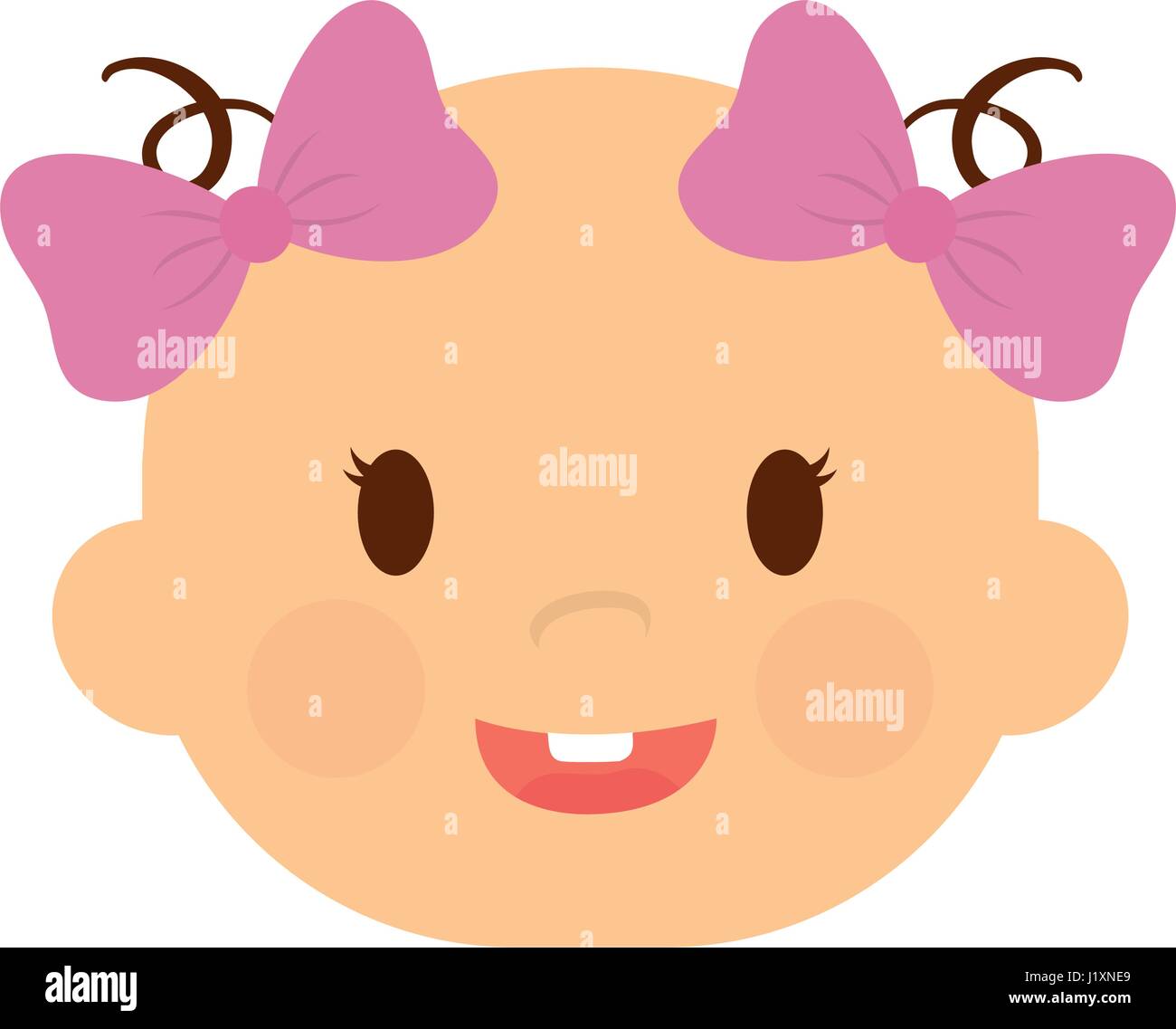 cute baby girl icon Stock Vector Image & Art - Alamy