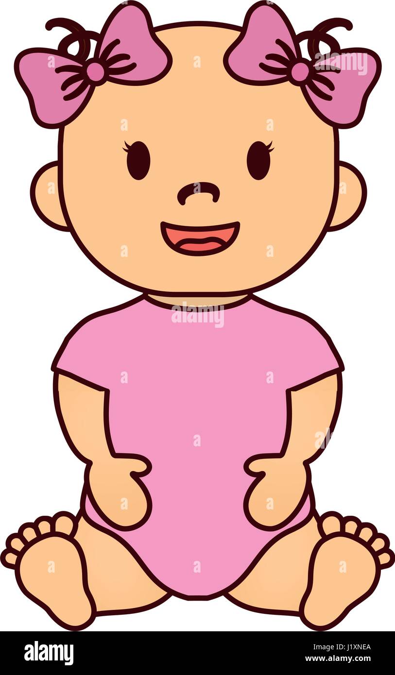 cute baby girl icon Stock Vector Image & Art - Alamy