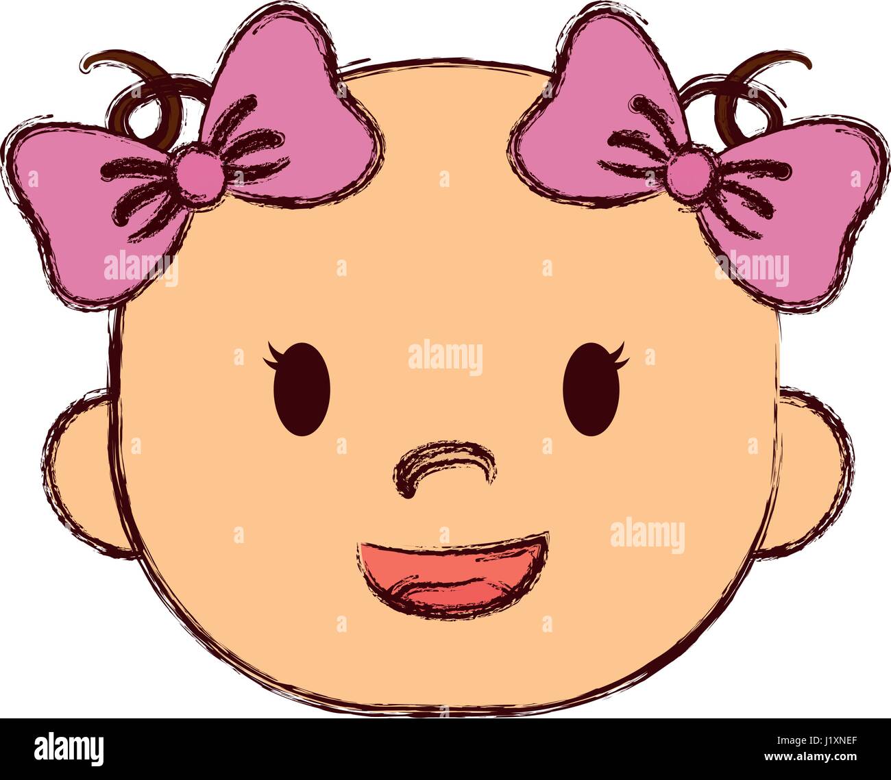 cute baby girl icon Stock Vector Image & Art - Alamy
