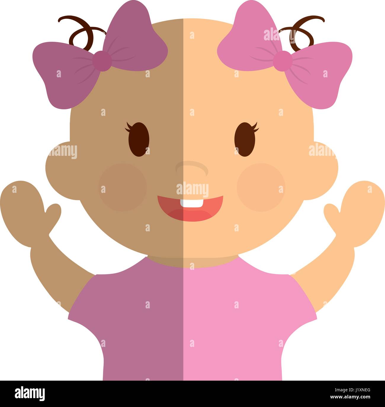 cute baby girl icon Stock Vector Image & Art - Alamy