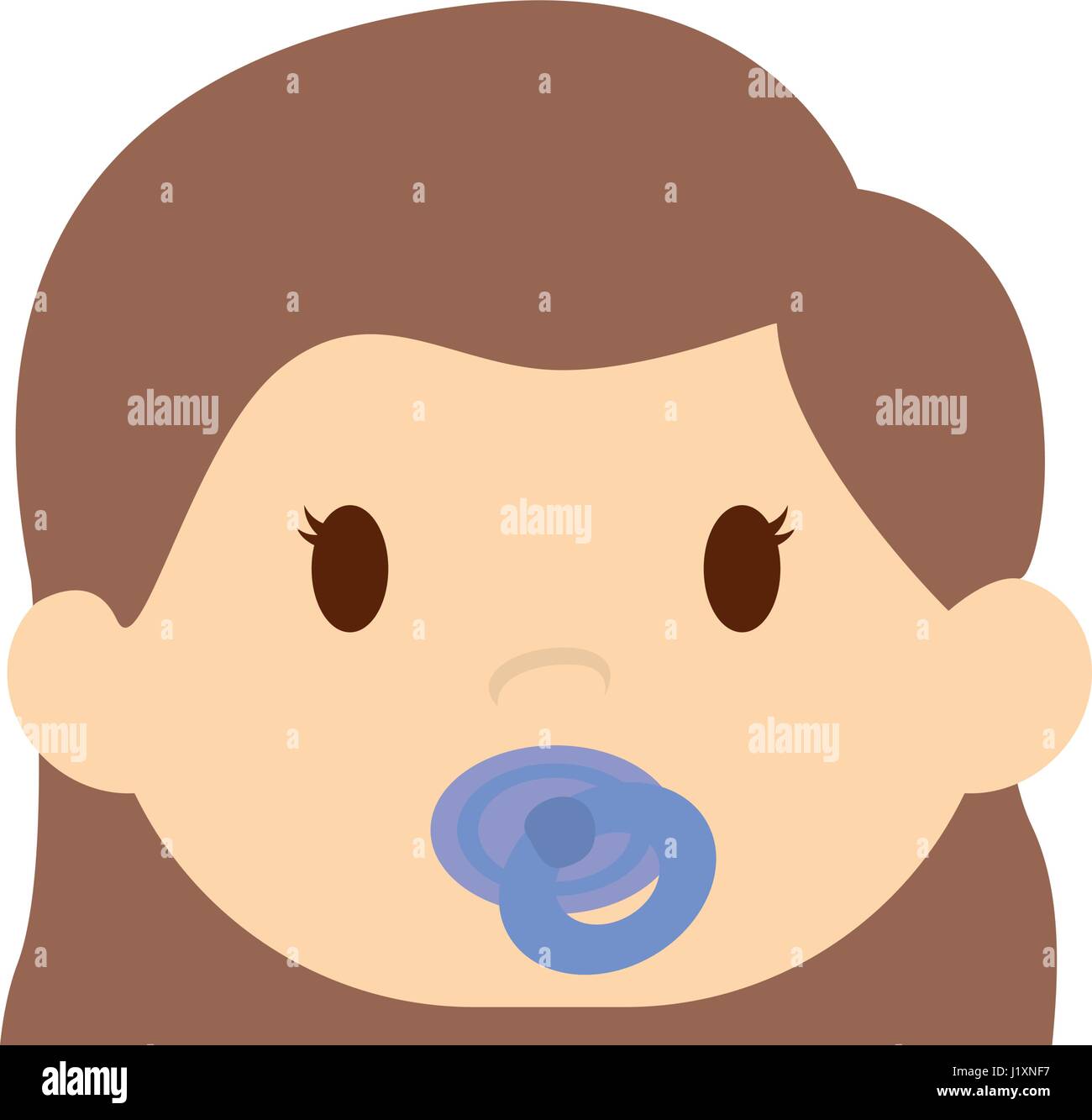 cute baby girl icon Stock Vector Image & Art - Alamy