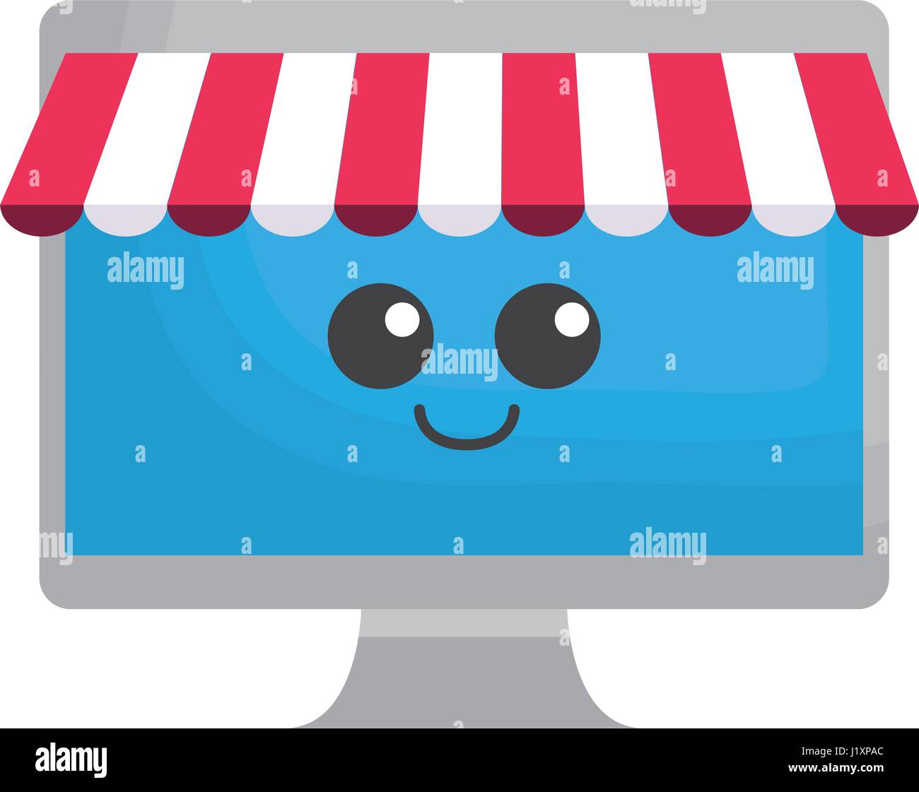 Computer kawaii cartoon happy cute hi-res stock photography and images ...
