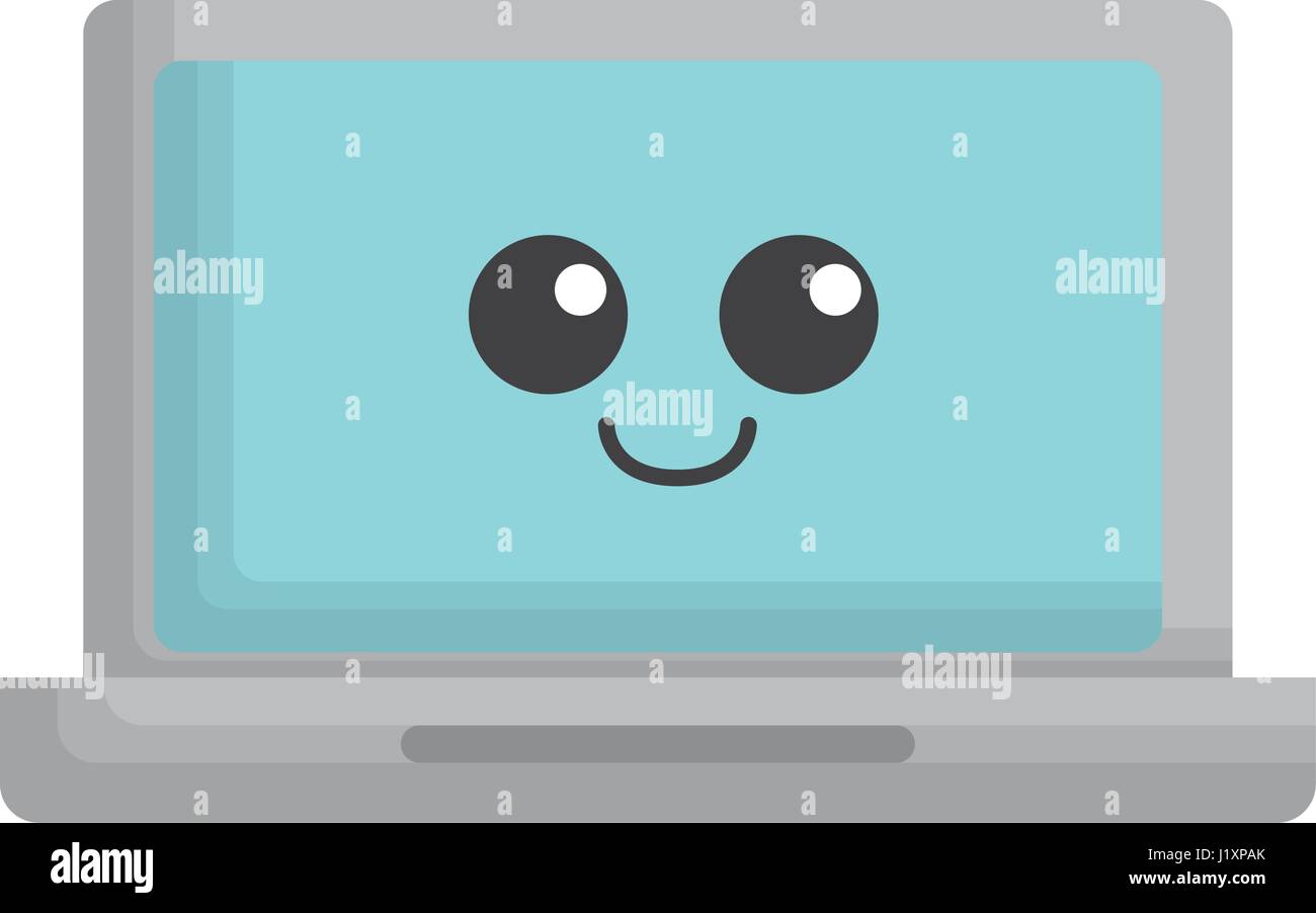 Computer kawaii cartoon happy cute hi-res stock photography and images ...