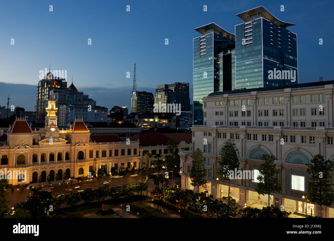 Night time Cityscape Saigon Ho Chi Minh City Stock Photo - Alamy