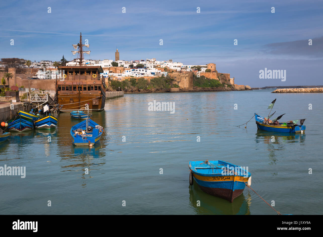 View of Medina in Rabat from the harbor in Sale, Morocco Stock Photo ...