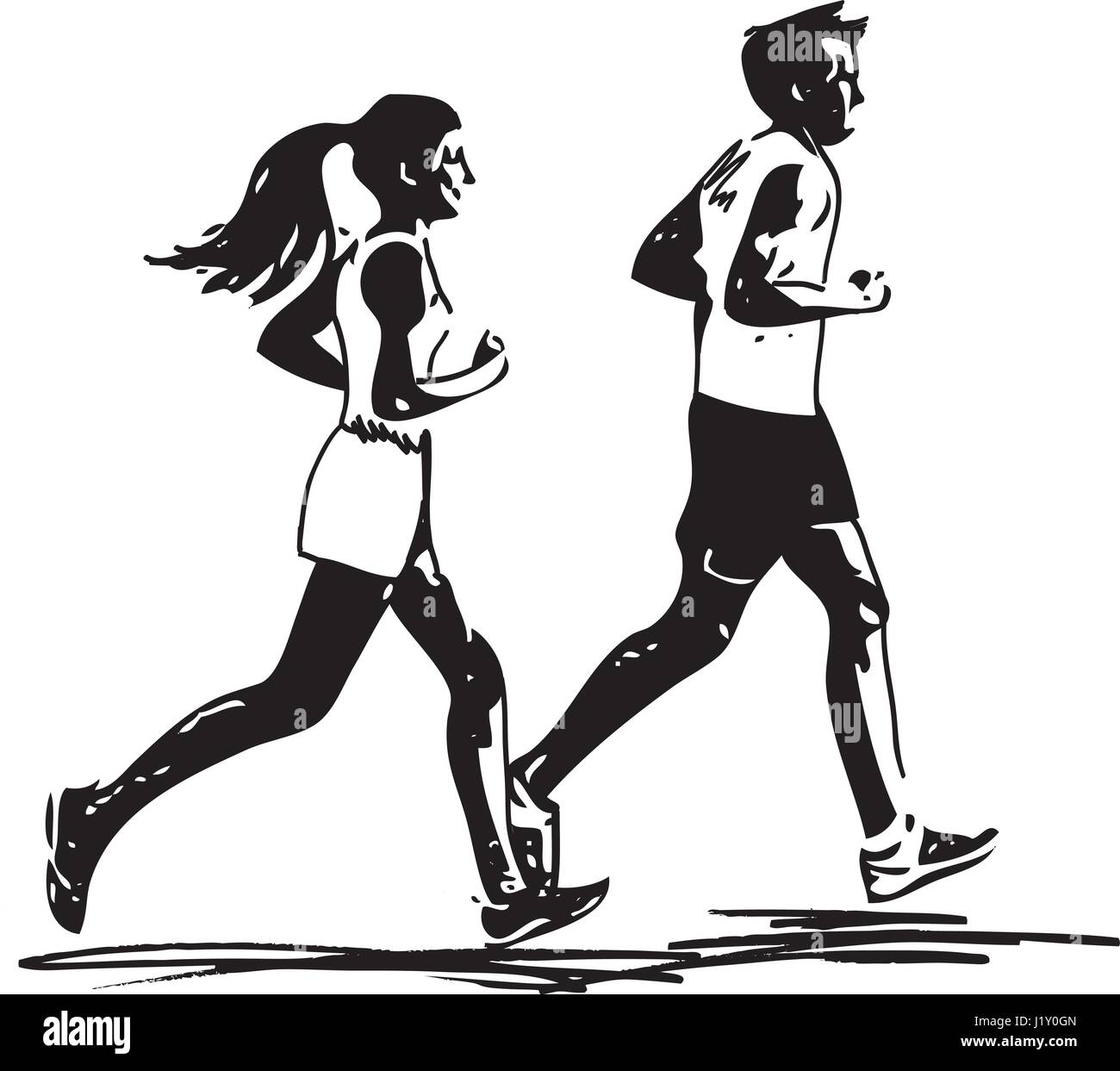 Drawing Athletic Runner Sport Active Stock Photos & Drawing Athletic ...