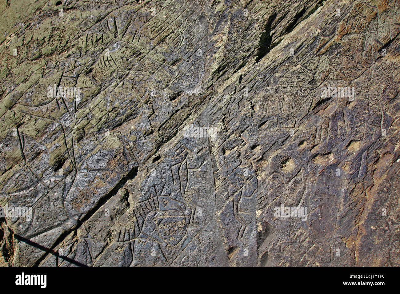 Neolithic rock art carved hi-res stock photography and images - Alamy
