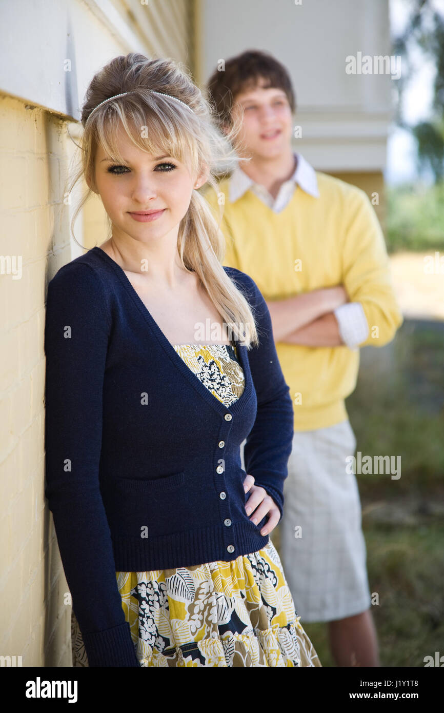 A portrait of a beautiful caucasian couple outdoor Stock Photo - Alamy