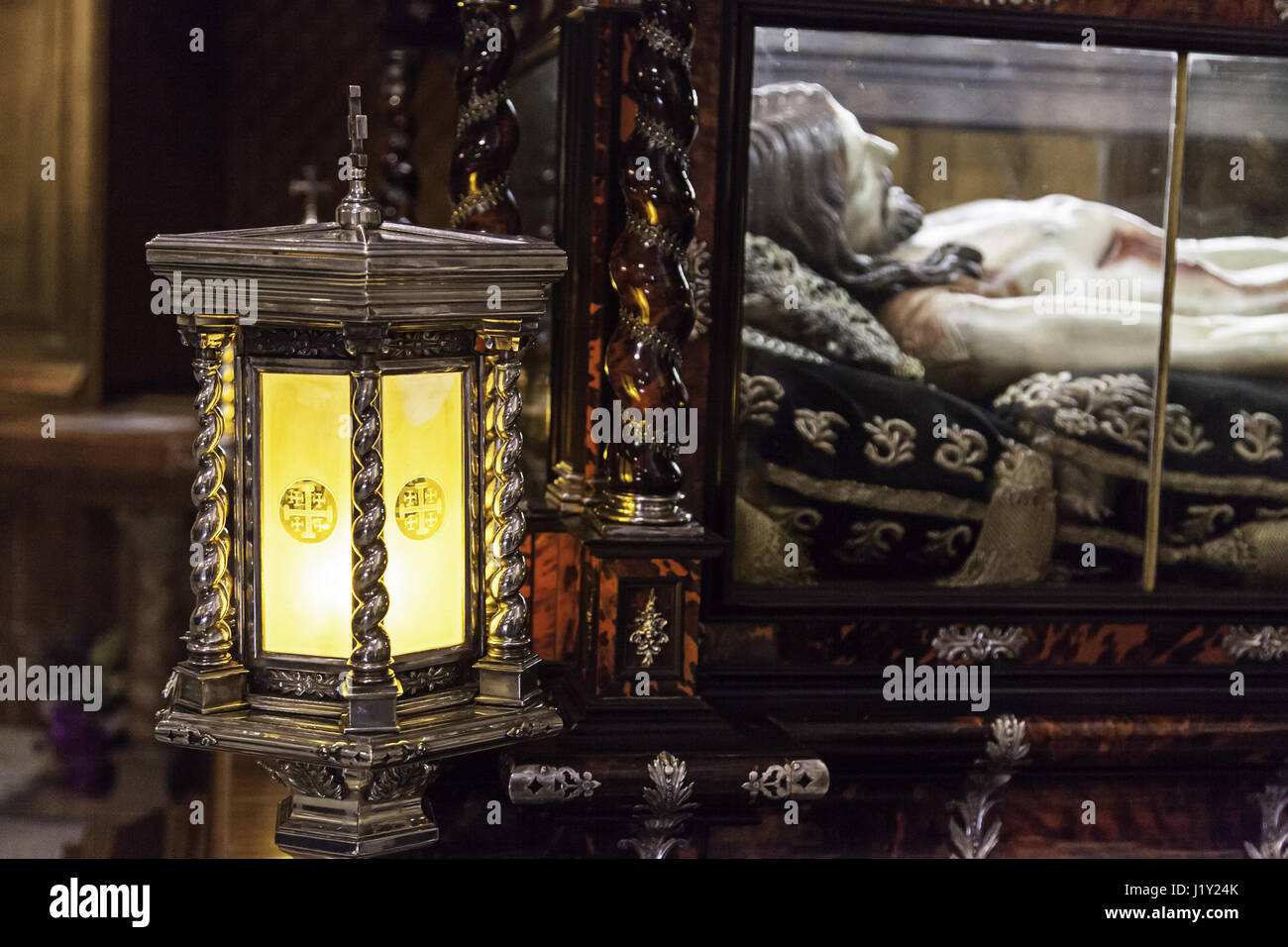 Jesus christ in a church, detail of a religious image Stock Photo - Alamy