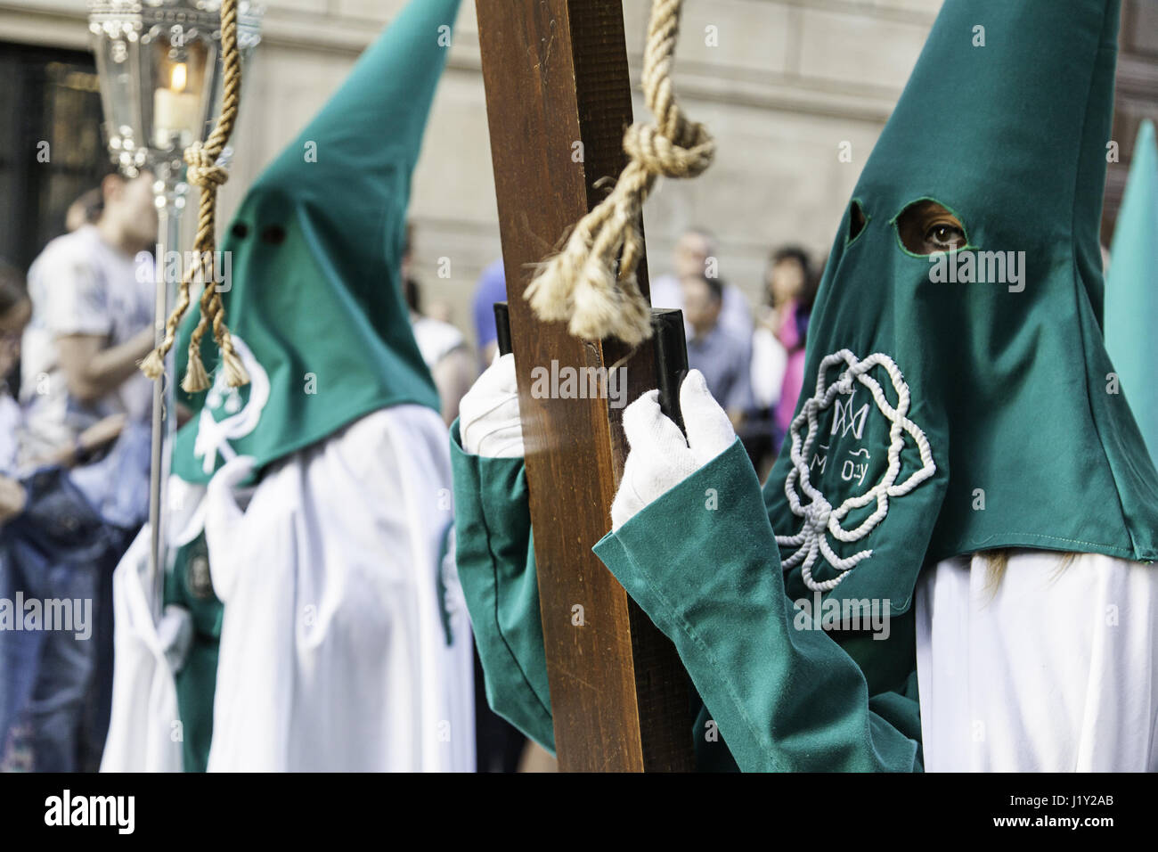 Holy week procession, detail of christian tradition, religion, faith ...