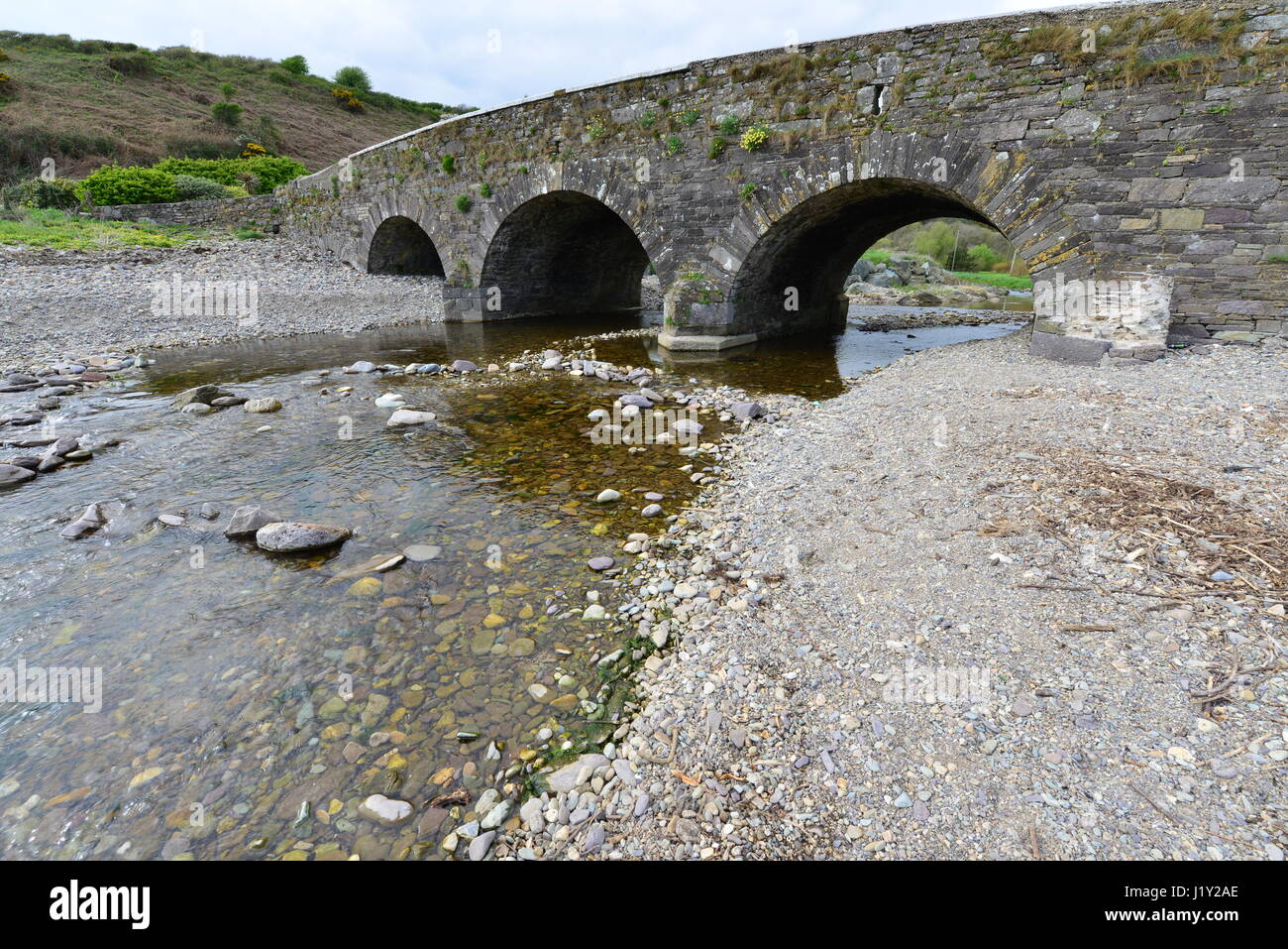 An old stone bridge near the hamlet of Knock in Ireland Stock Photo - Alamy
