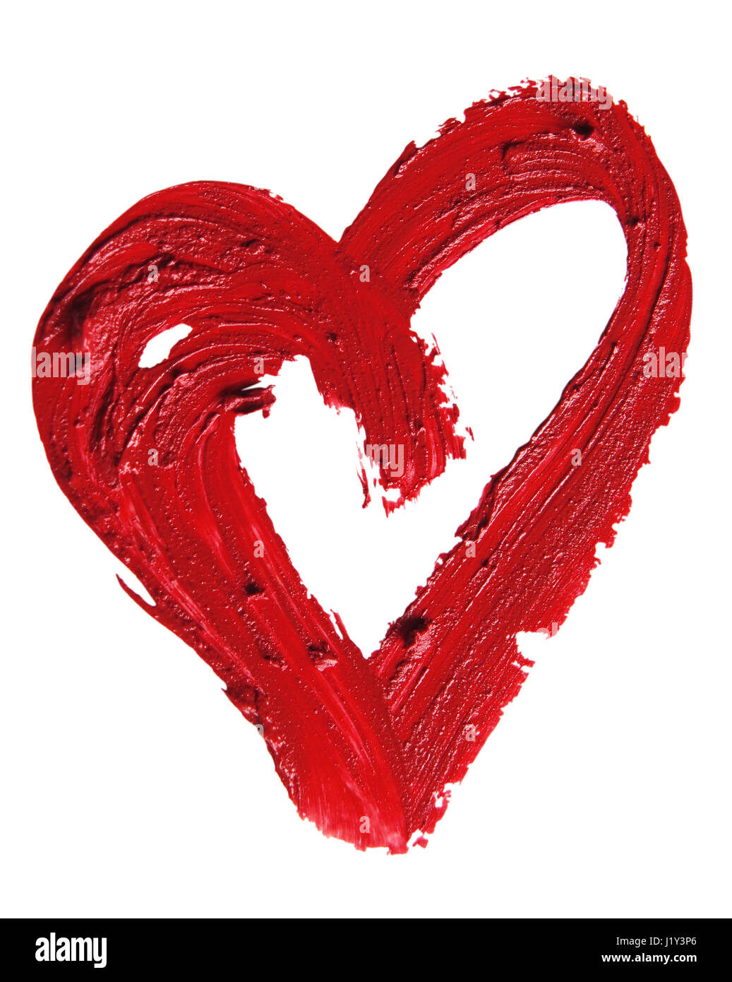 smashed red heart shape isolated on white background Stock Photo - Alamy