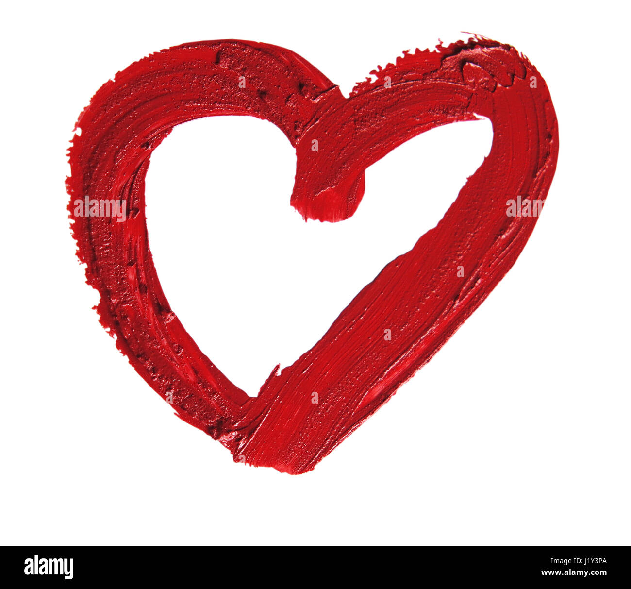 smashed red heart shape isolated on white background Stock Photo - Alamy