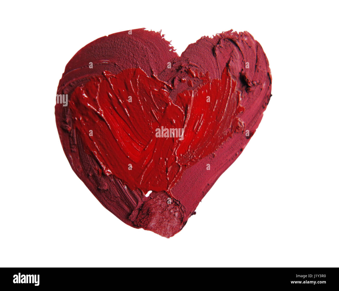 smashed red heart shape isolated on white background Stock Photo - Alamy