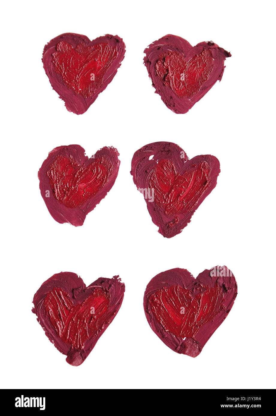 smashed red heart shape isolated on white background Stock Photo - Alamy