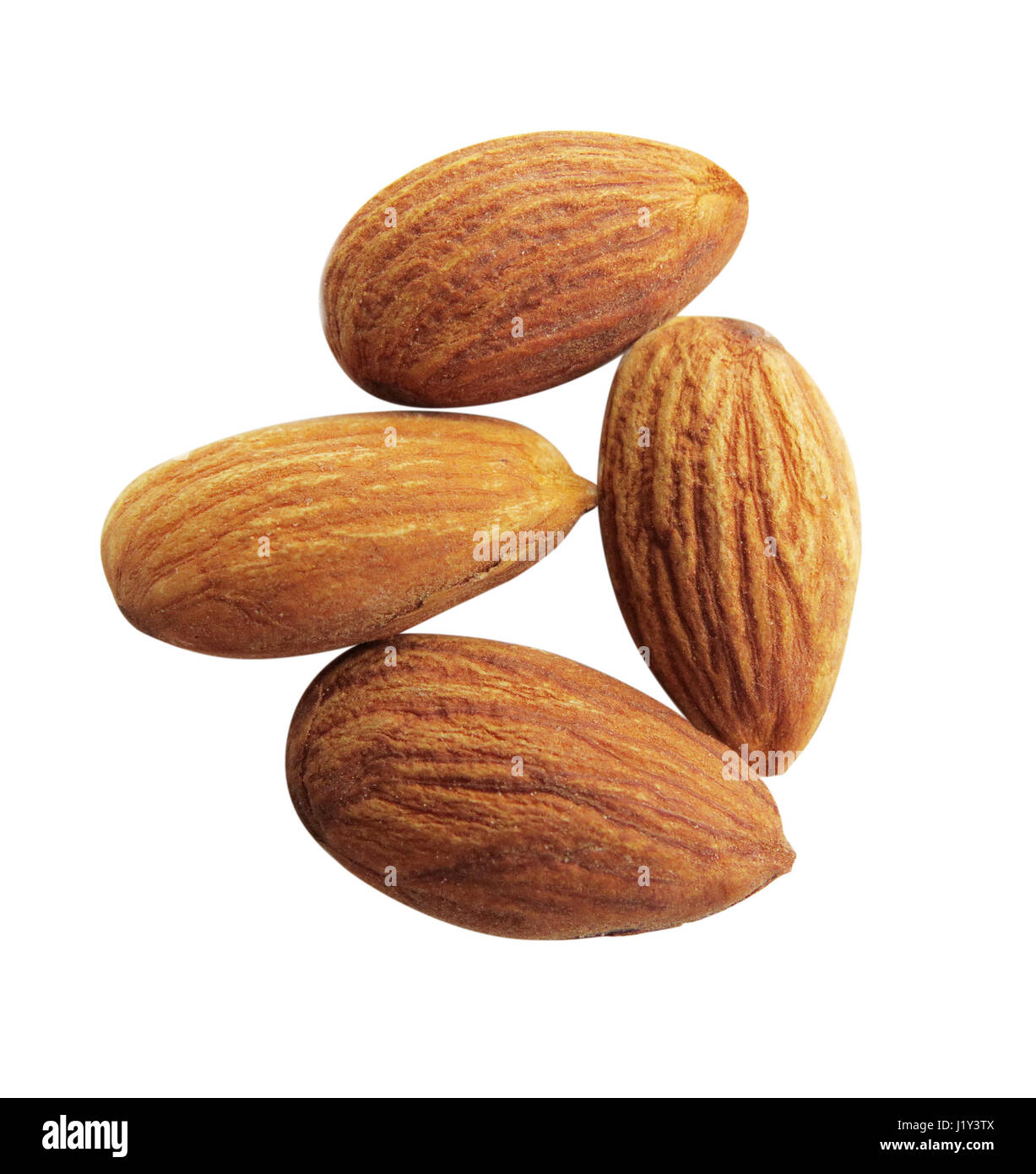 Peeled almonds closeup on white background Stock Photo - Alamy