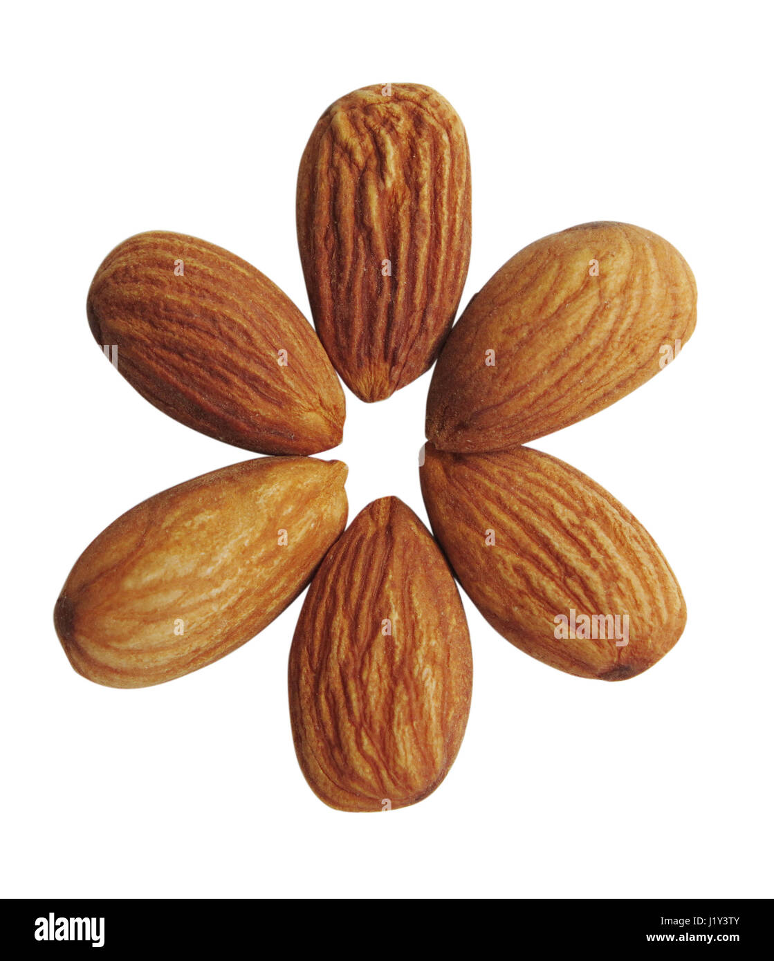 Peeled almonds closeup on white background Stock Photo - Alamy