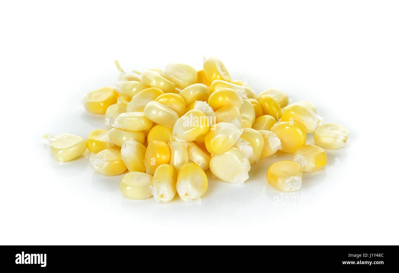 Corn seed isolated on the white background Stock Photo - Alamy