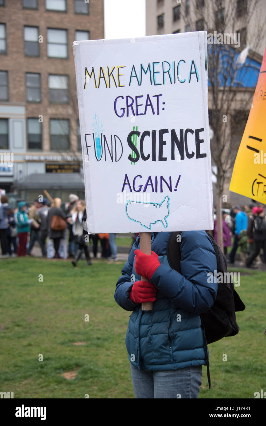 Science signs protest hi-res stock photography and images - Alamy