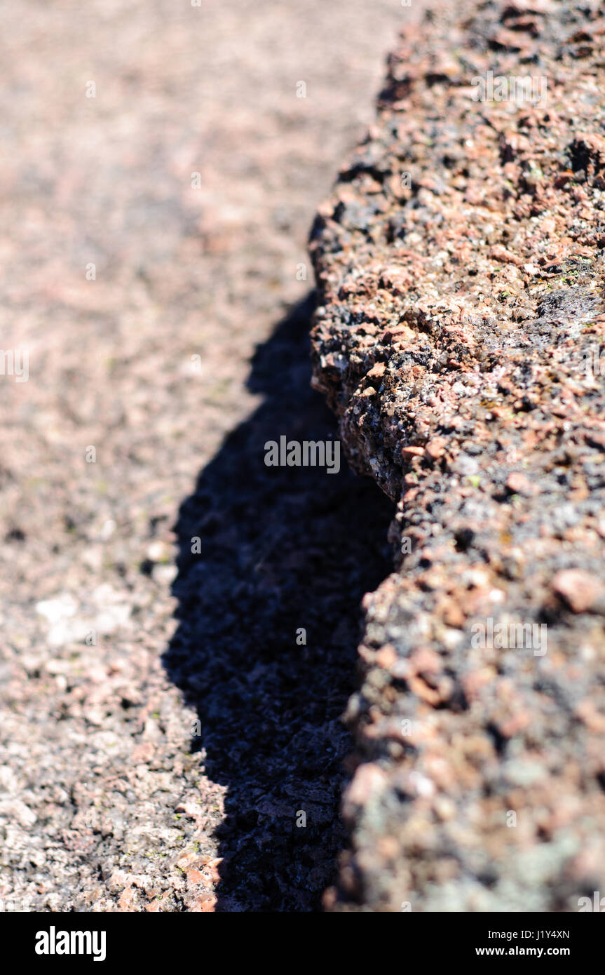 Red granite of Enchanted Rock near the Edwards Plateau in the Texas ...