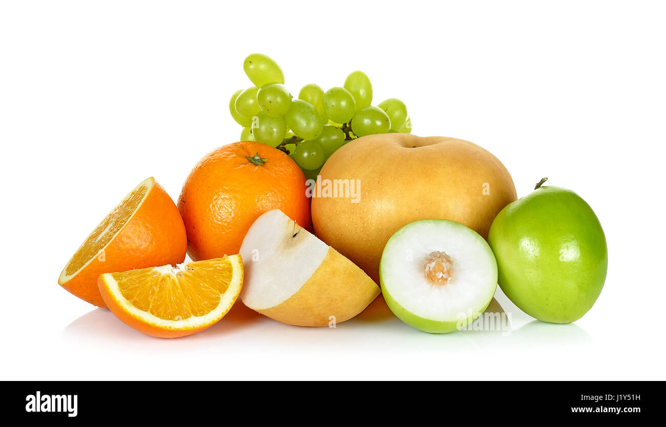 Fruit isolated on the white background Stock Photo - Alamy