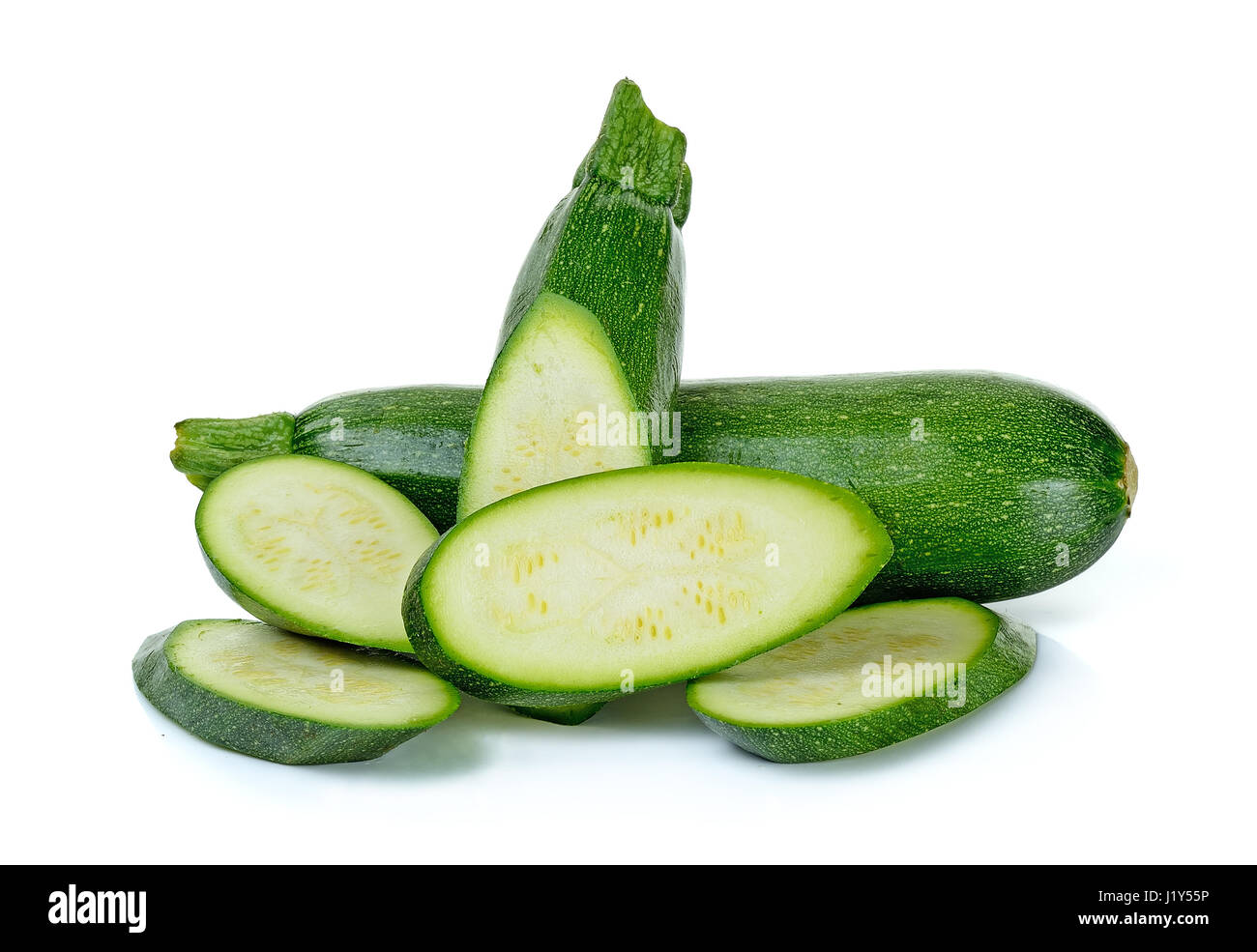 Zucchini isolated on the white background Stock Photo - Alamy