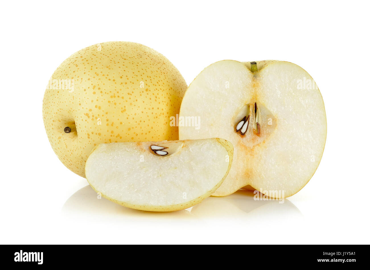 Yellow pear isolated on the white background Stock Photo - Alamy