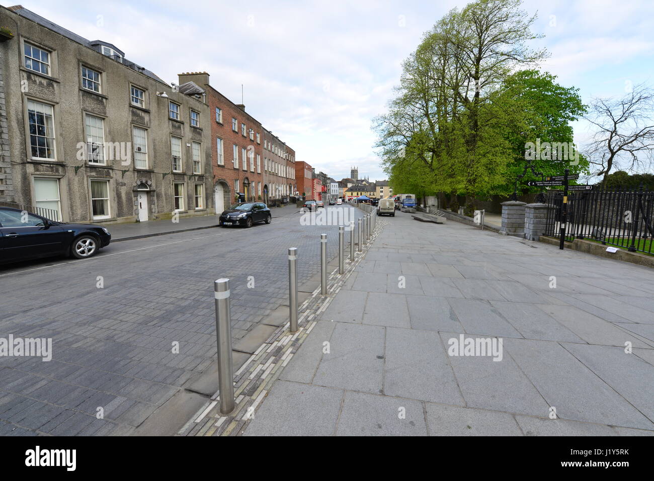 The streets of Kilkenny on a dull spring morning in April Stock Photo ...