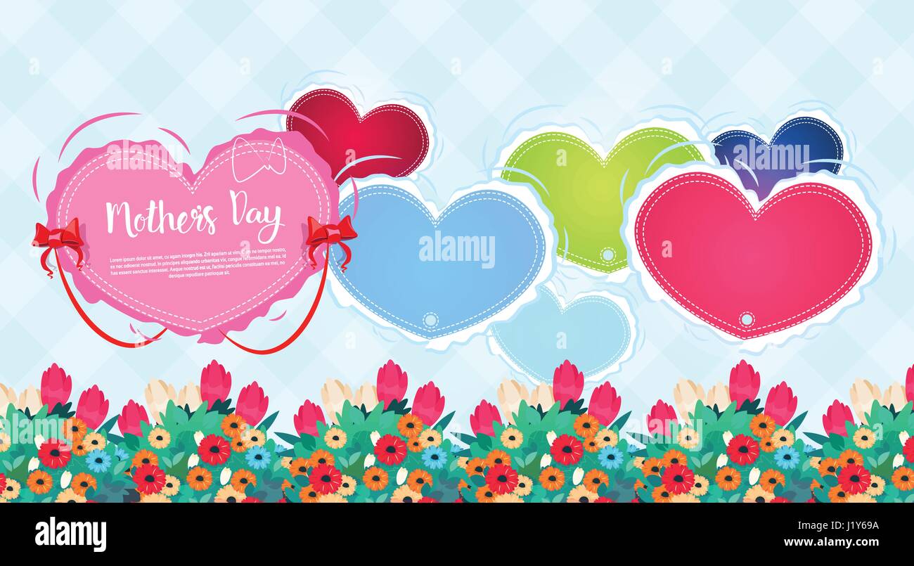 Happy Mother Day, Spring Holiday Greeting Card Banner Stock Vector ...