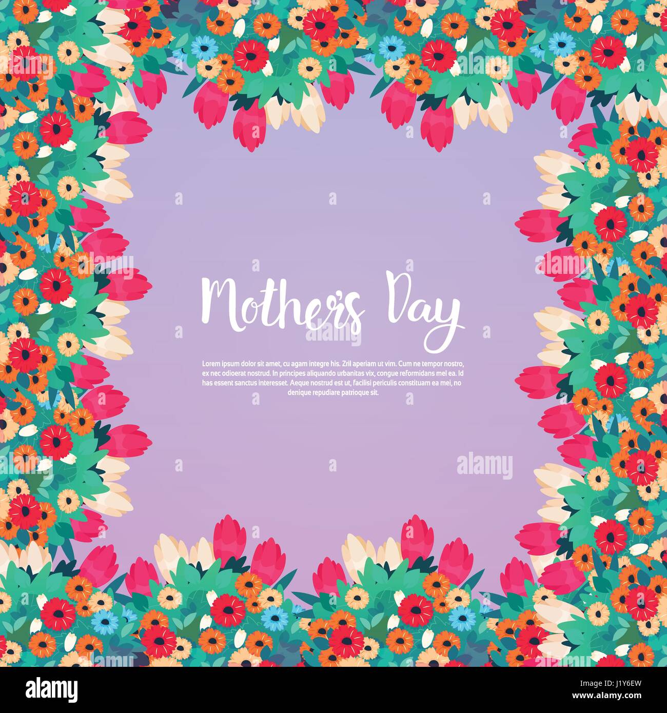 Happy Mother Day, Spring Holiday Greeting Card Banner Stock Vector ...