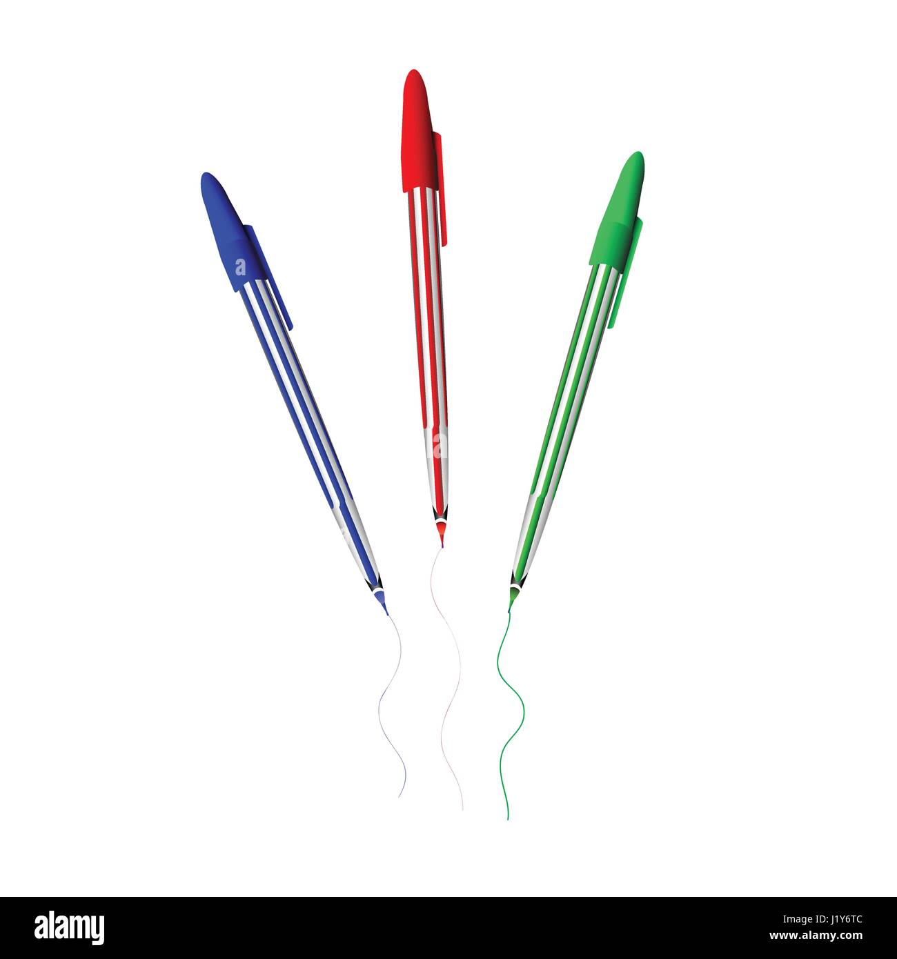 Green pen isolated on Stock Vector Images - Alamy