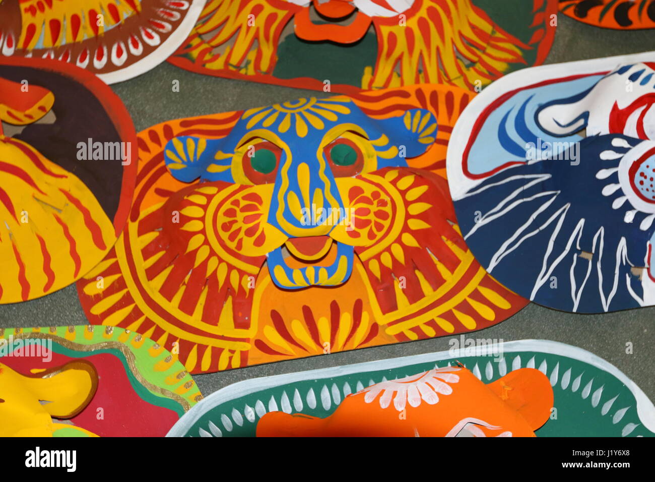 Bengali traditional Colorful masks Stock Photo - Alamy