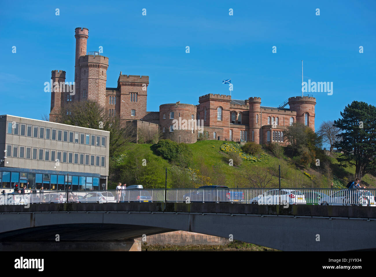 Inverness Castle above the River Ness in the Highland Capital City ...