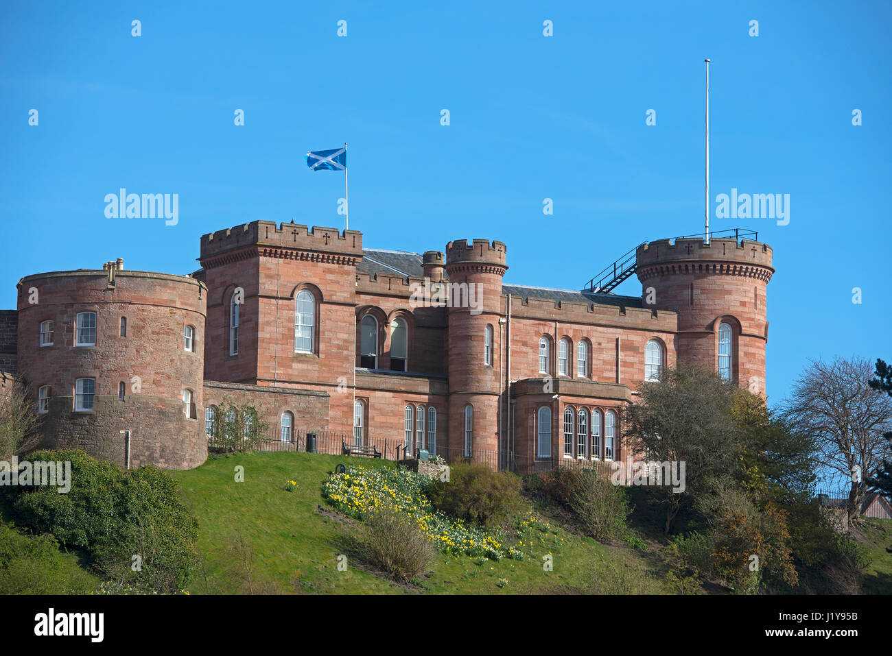 Inverness Castle above the River Ness in the Highland Capital City ...