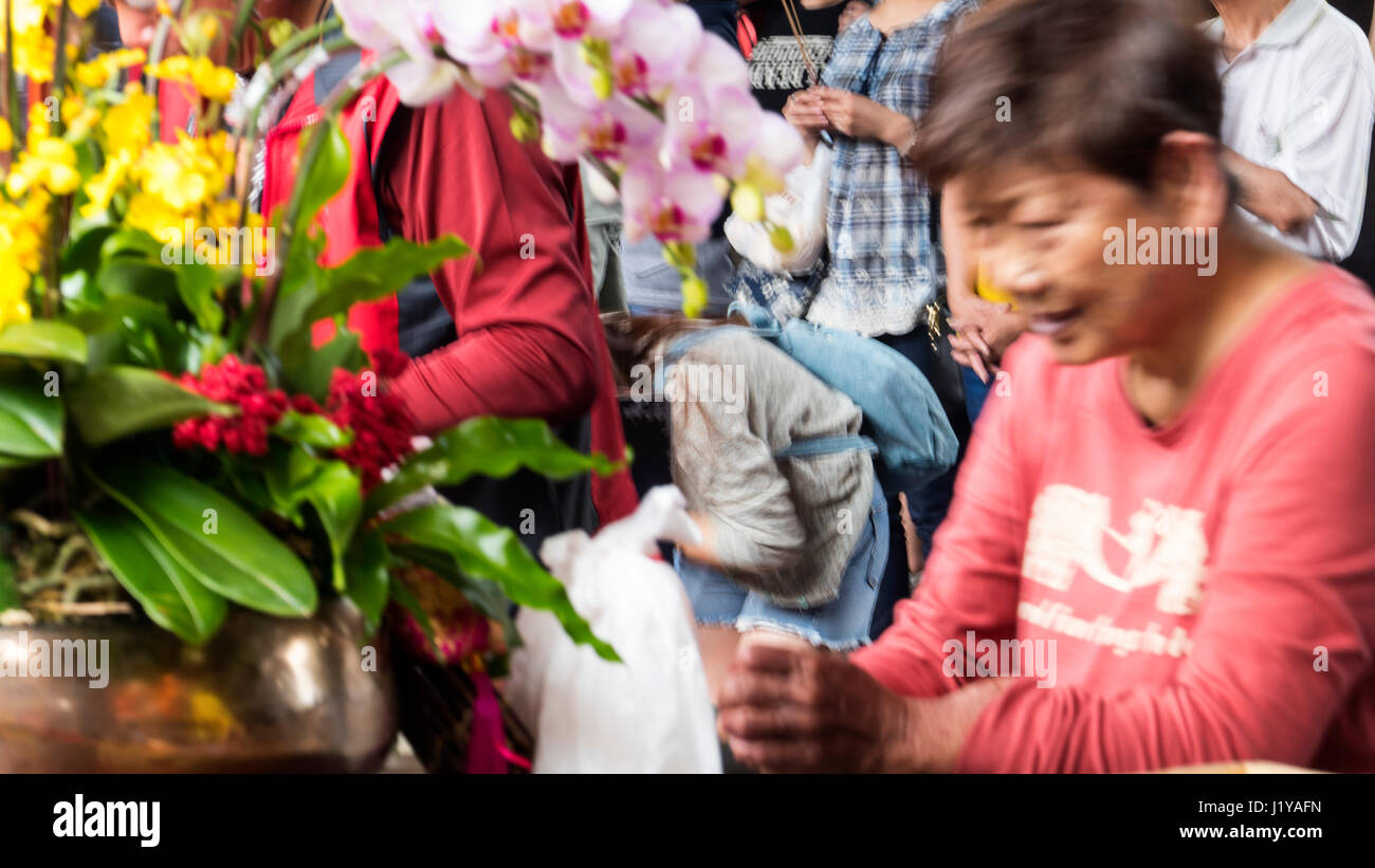 Taipei, Taiwan - Apr, 21 2017: Monga, this name Wanhua, the birthplace ...