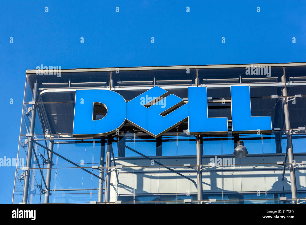 Dell logo building Stock Photo - Alamy