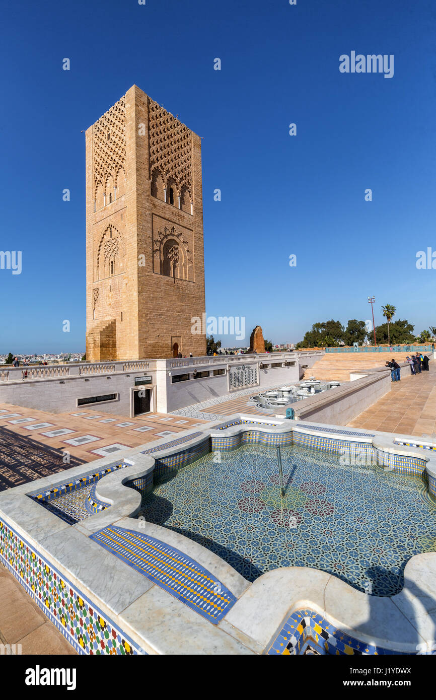 Rabat, Morocco - March 05, 2017: Hassan Tower place in Rabat Stock ...