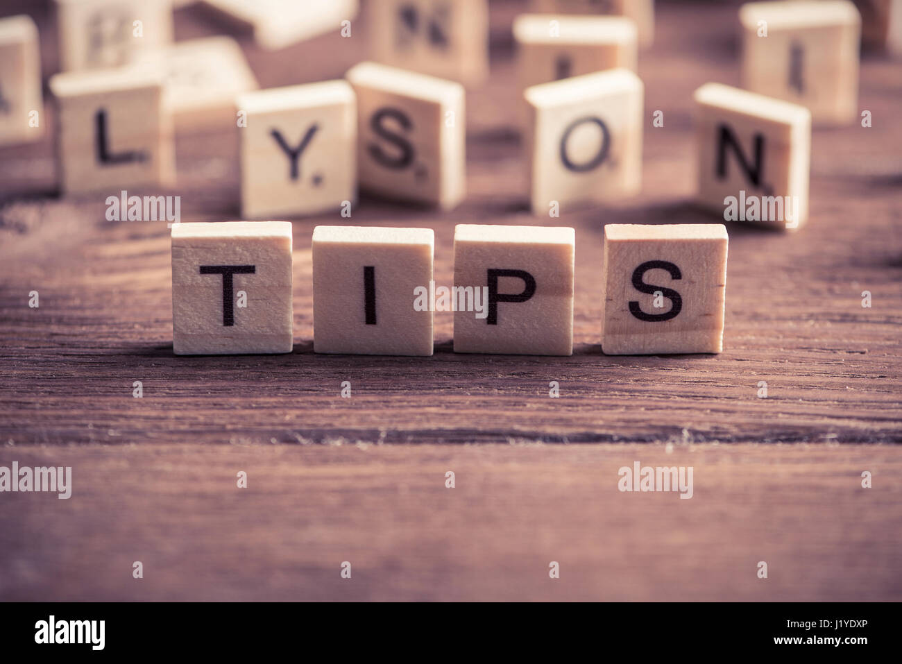 Tips word concept Stock Photo - Alamy