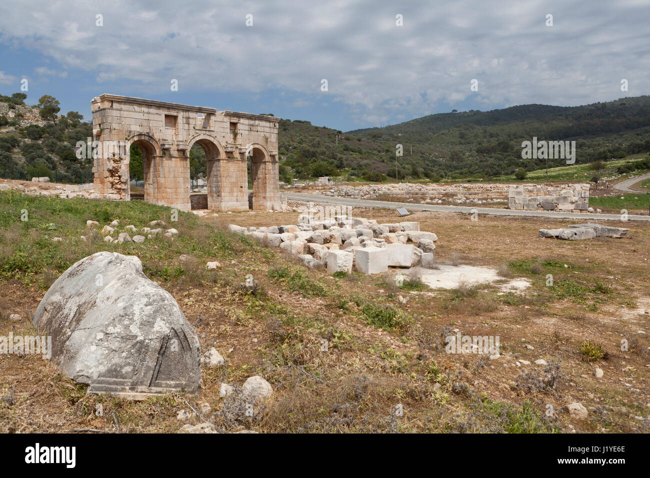 Arch of Modestus at Patara Stock Photo - Alamy