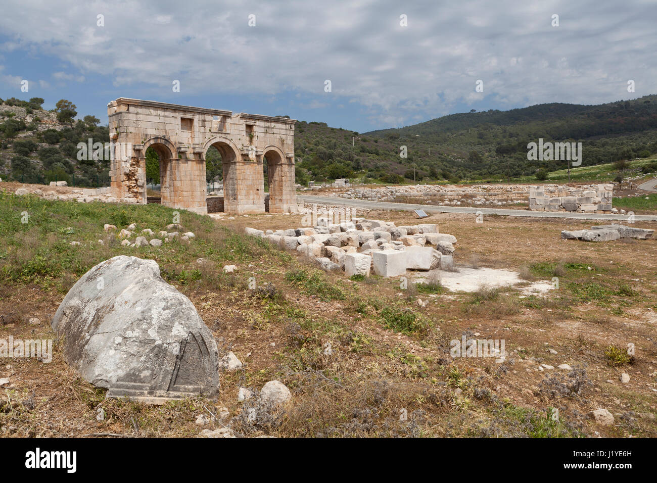Arch of Modestus at Patara Stock Photo - Alamy