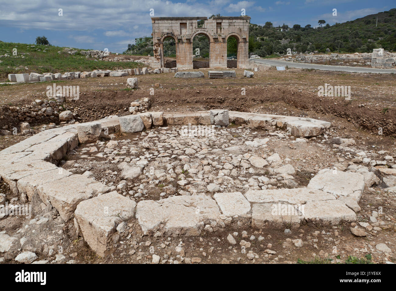 Arch of Modestus at Patara Stock Photo - Alamy