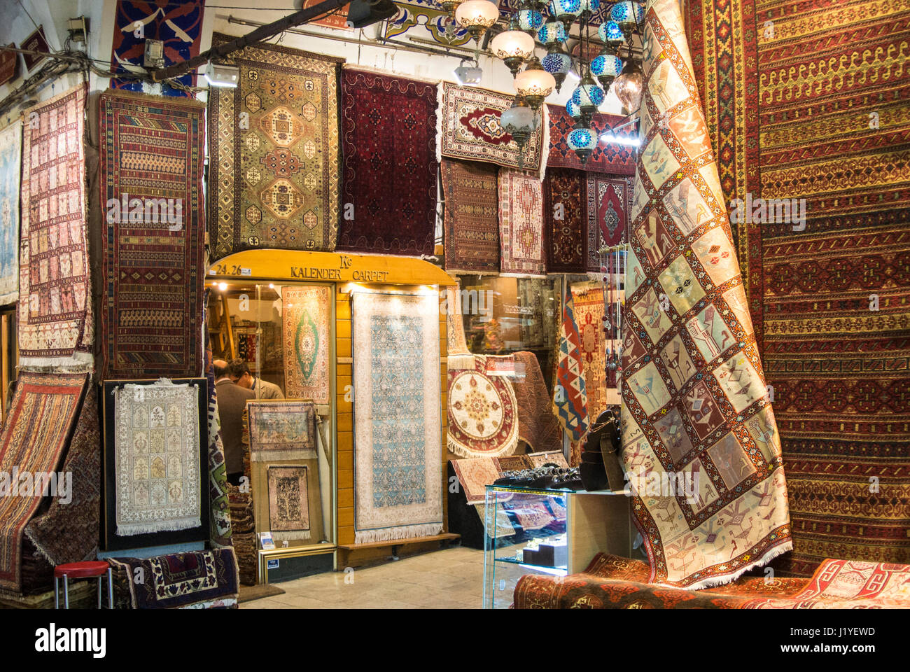 Rug shop in the Grand Bazaar, Istanbul Stock Photo - Alamy