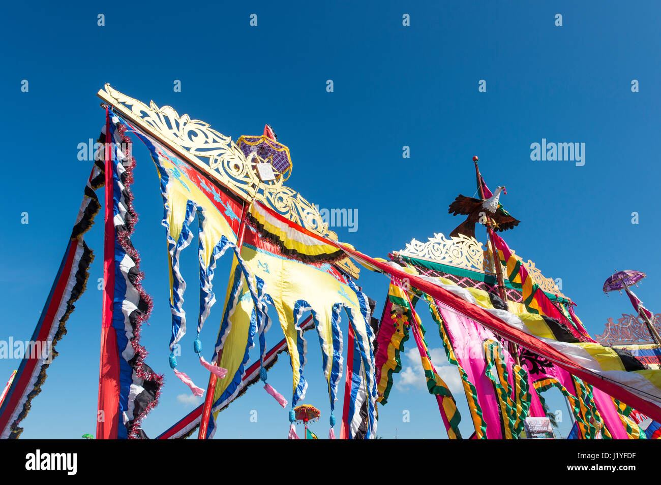 Traditional Bajau's boat called Lepa-Lepa decorated with colorfull ...