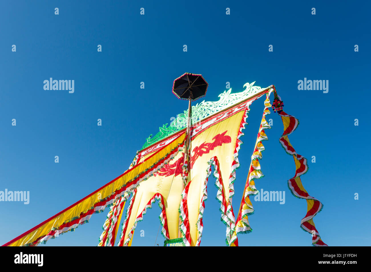 Traditional Bajau's boat called Lepa-Lepa decorated with colorfull ...