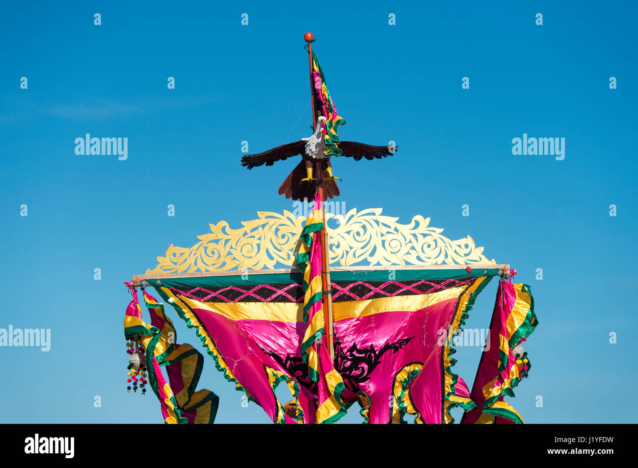 Traditional Bajau's boat called Lepa-Lepa decorated with colorfull ...