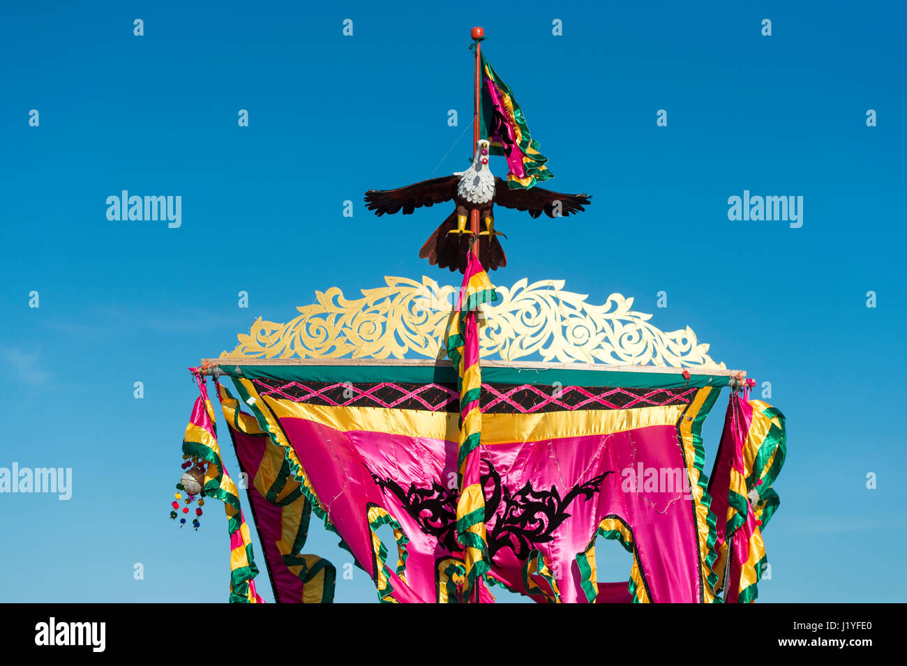 Traditional Bajau's boat called Lepa-Lepa decorated with colorfull ...