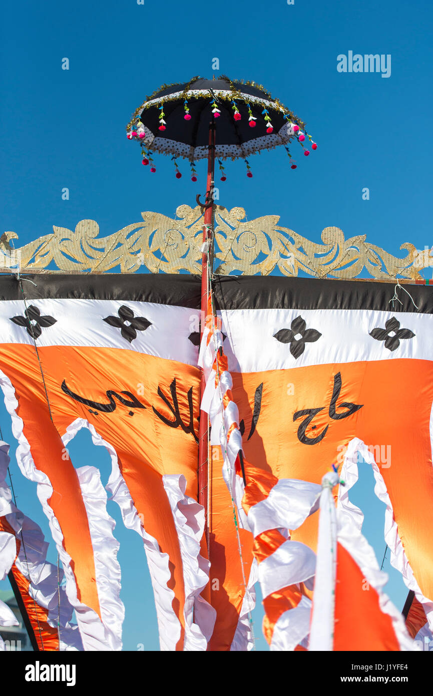 Traditional Bajau's boat called Lepa-Lepa decorated with colorfull ...